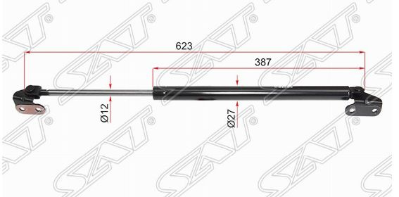 Амортизатор крышки багажника TOYOTA HILUX 4-RUNNER/SURF ##N18# 95-02 RH ...