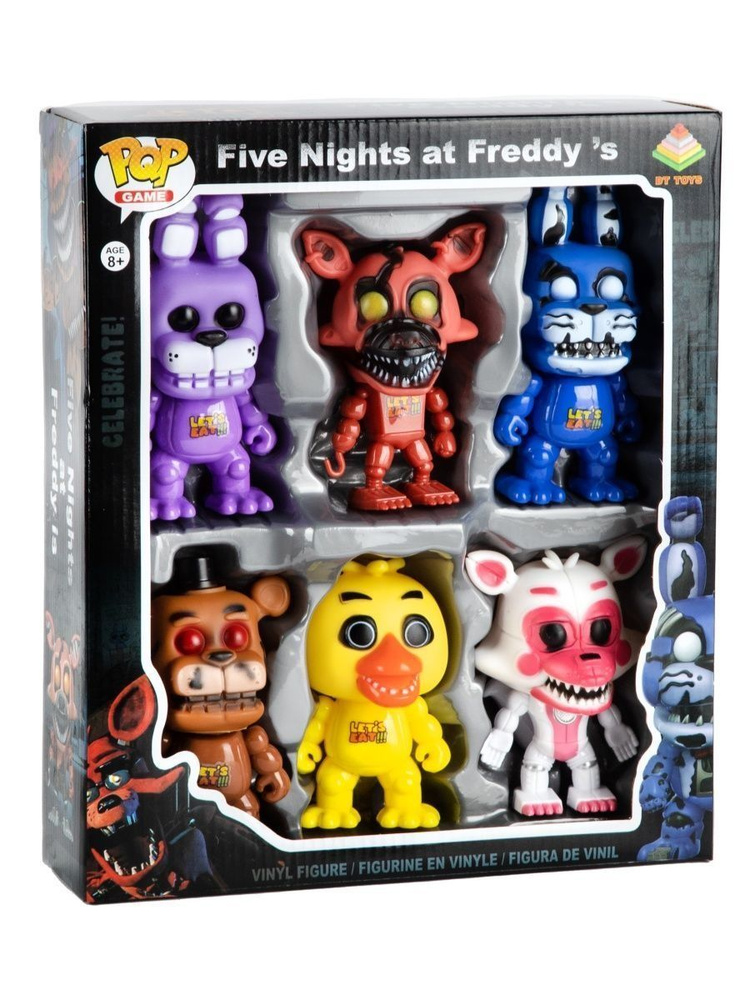 Аниматроники игрушки "фнаф" 6 фигурки (fnaf) / Набор фигурок ...