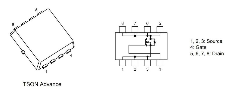 Микросхема TPCC8073 N-Channel MOSFET 30V 27A TSON Advance - купить с ...