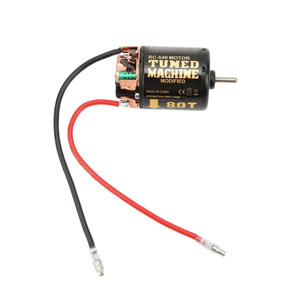 Двигатель RC щеточный 540 80T черного цвета размером 36x65mm для автомобилей RC 1/10 Axial SCX10 ...