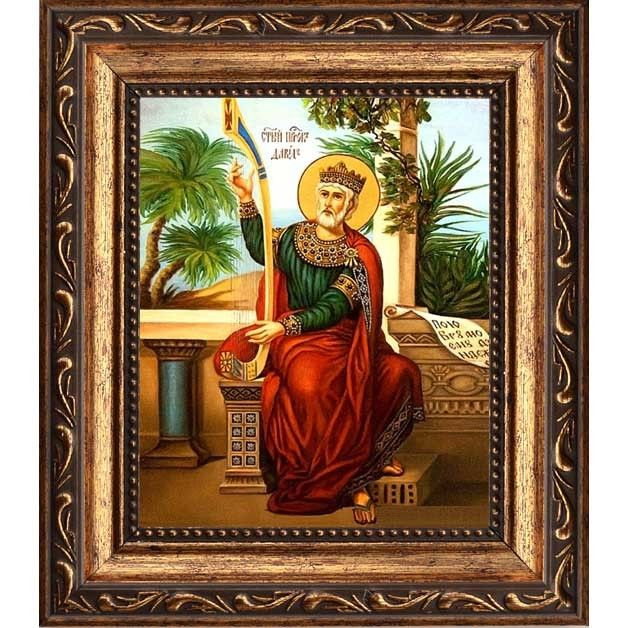 Давид Святой царь и пророк, псалмопевец. Икона на холсте. - купить по ...