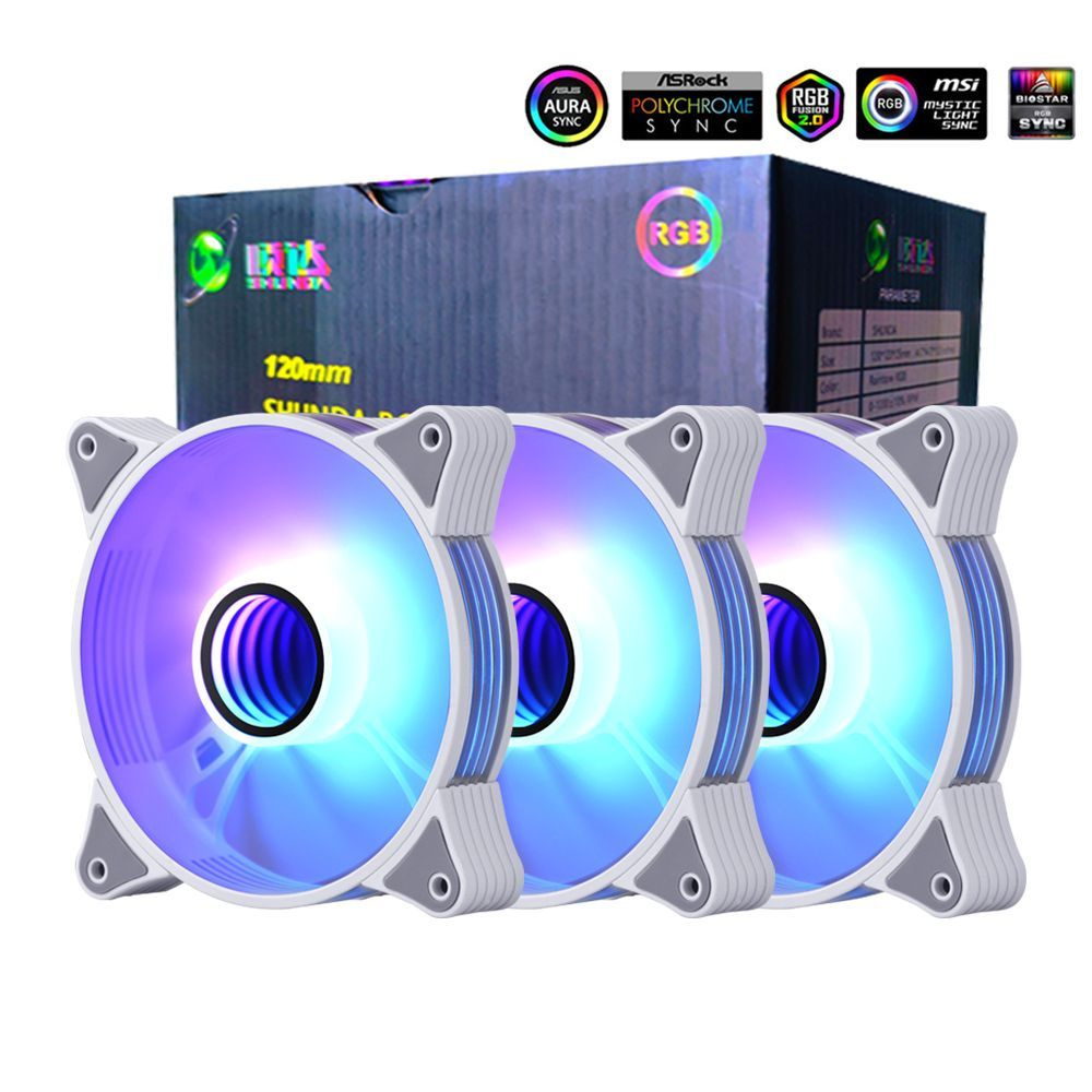 IWONGOU кулера для корпуса пк 3 in 1 вентиляторы argb 120mm with реобас ...
