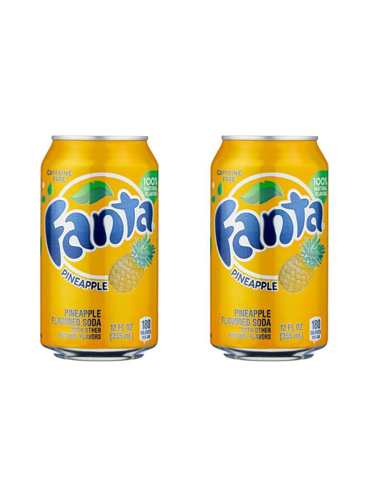 Газированный напиток Fanta Pineapple со вкусом Ананаса 355мл, 2шт - купить с доставкой по ...