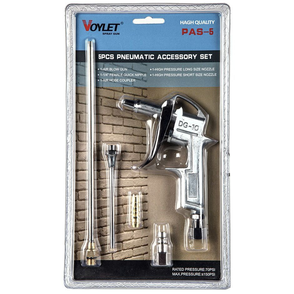 Пистолет продувочный Voylet DG-10 c набором сопел, блистер, PAS-5 купить по низкой цене в ...