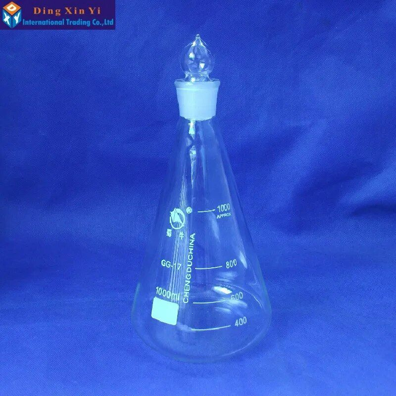 Конические колбы объемом 1000 мл с пробками из матового стекла, (2 шт ...