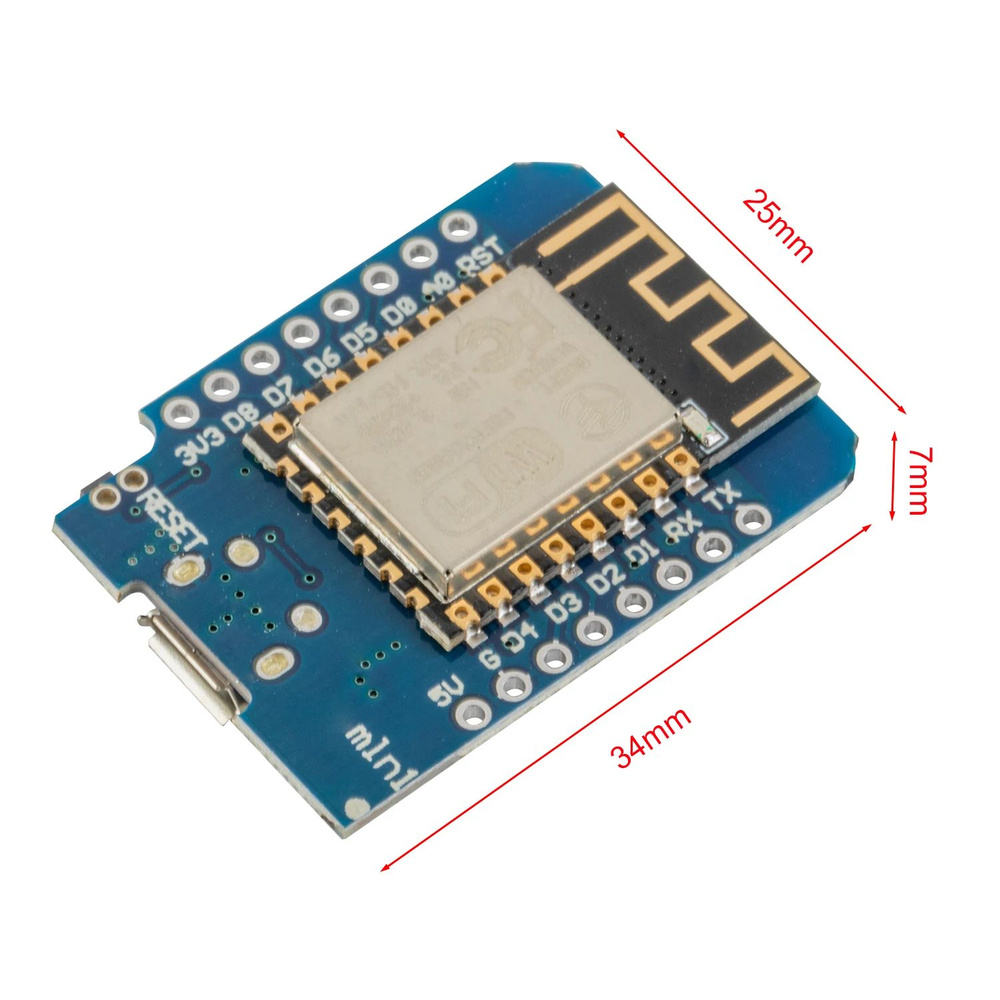 Беспроводной WiFi модуль WEmos D1 Mini ESP8266 micro USB CH340 - купить ...
