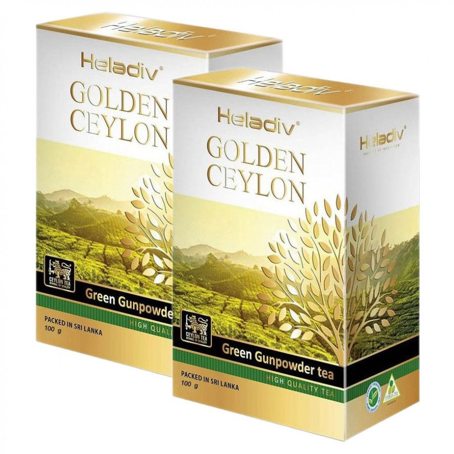 Чай Heladiv Golden Ceylon Green Gunpowder Tea (Золотой Цейлон Зеленый ...