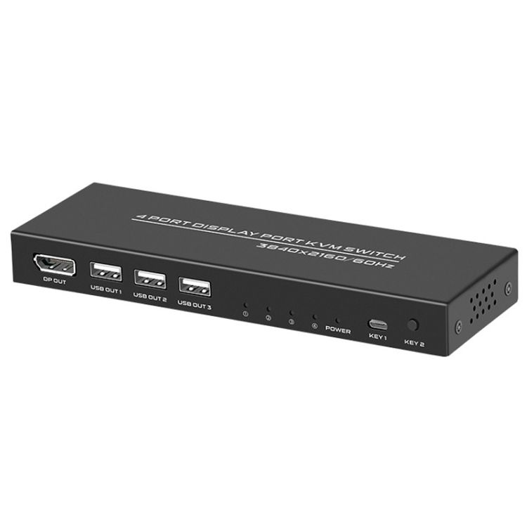 Displayport 4-1 KVM USB Switch DP 4k 60hz коммутатор с выносной кнопкой ...