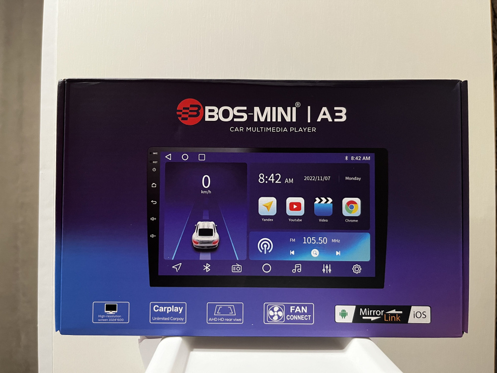 9'' Магнитола Bos-Mini A3 2/32 GB с CarPlay и Android AUTO2 DIN ...