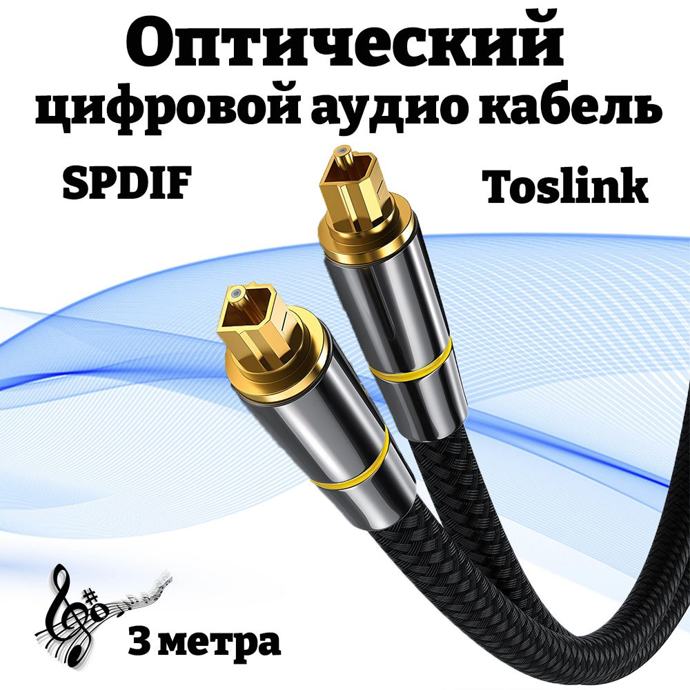 Кабель Оптический аудио (Toslink) А-017 - купить по низкой цене в ...