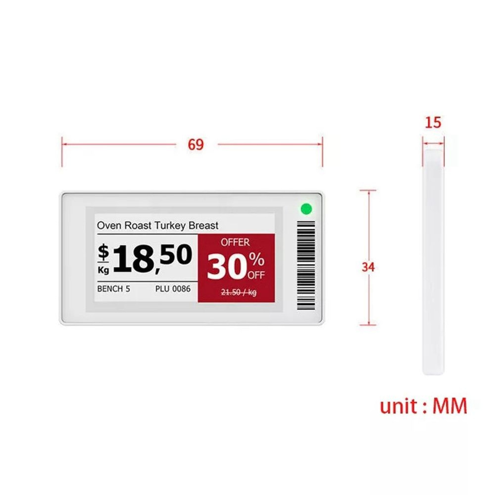 2,1-дюймовый экран Eink Eink Epaper Electronic Pri Tag Display Card ...