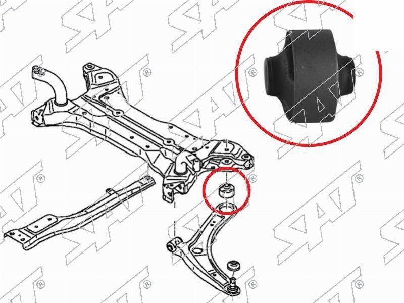 ST-MN184133 Сайлентблок RR (вертик) переднего нижнего рычага MMC ASX ...