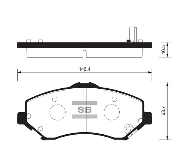 Sangsin Brake Колодки тормозные дисковые Передние, арт. SP2185 купить ...