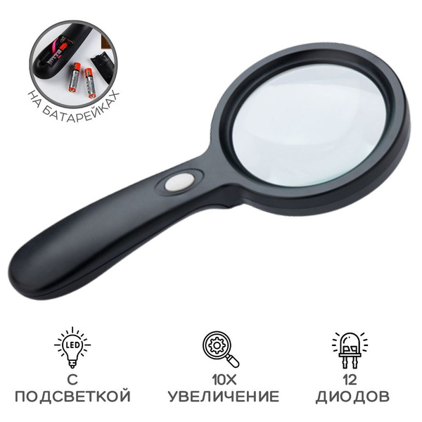 Лупа для чтения с подсветкой, SimpleShop купить на OZON по низкой цене (935527464)