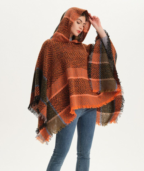 Плащ Женский SYJWY оранжевый V-образный тренчкот, размер универсальный Полиэфирный шелк Китай ...