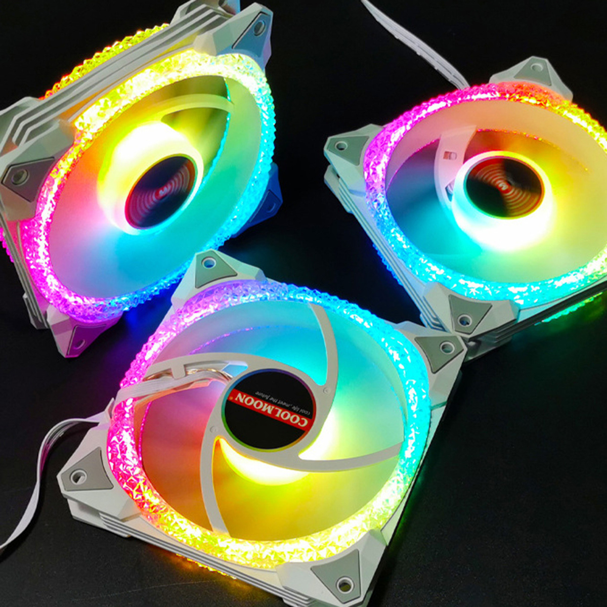 Бесшумный радиатор RGB-охладителя COOL MOON 12cm с двойным ...