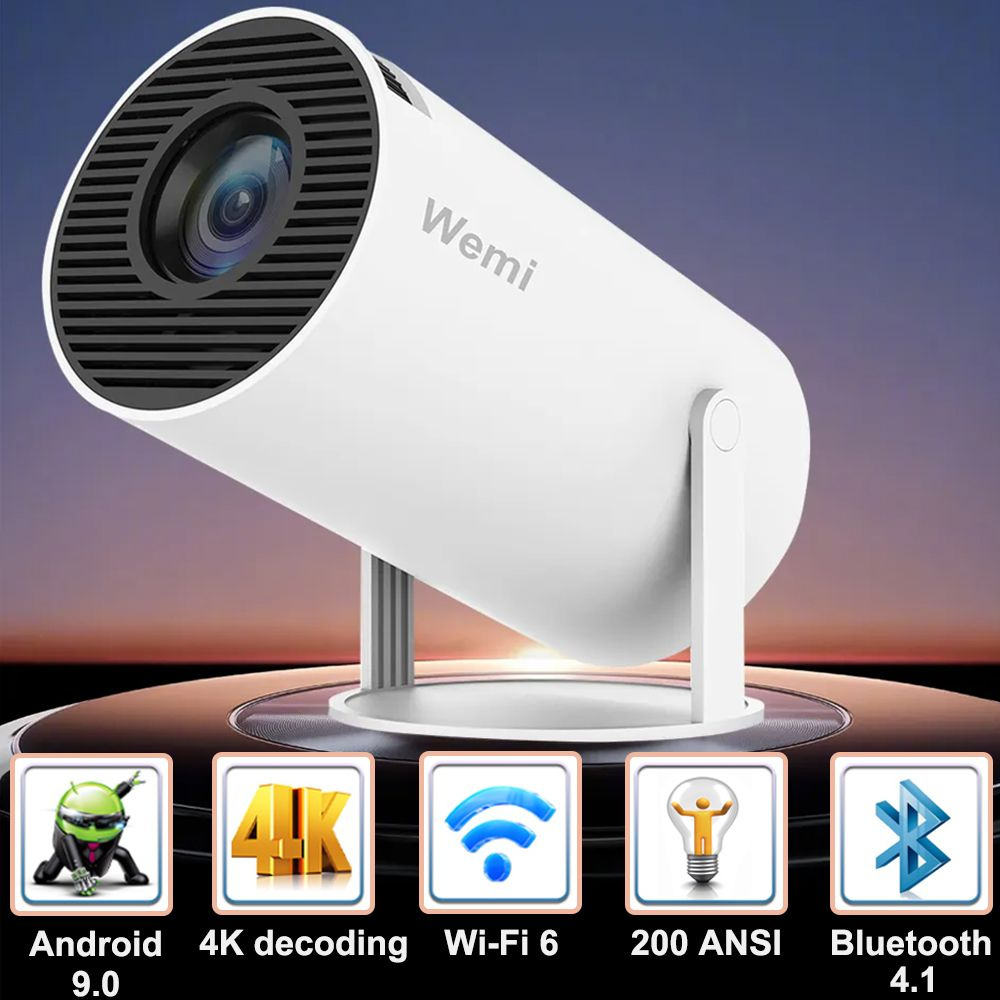 WEMI Проектор для фильмов projector, 1LCD, белый купить на OZON по ...