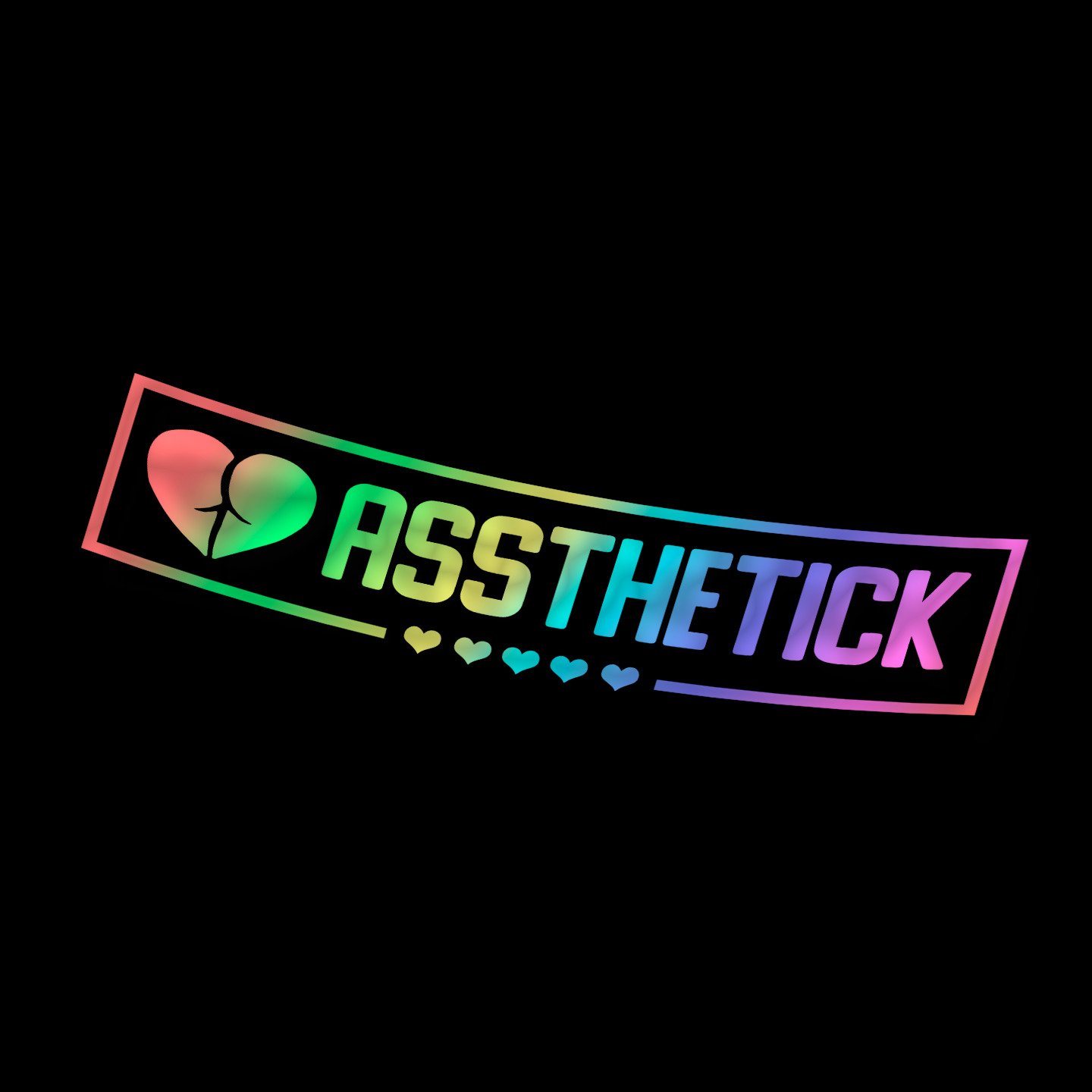 ASS THE TICK - Голография JDM наклейка на автомобиль, стикер без фона ...