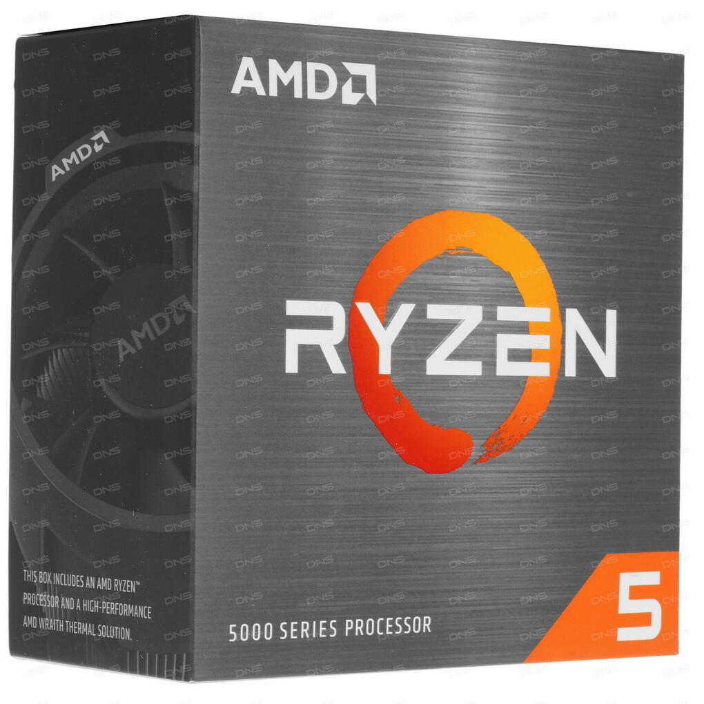 Процессор AMD Ryzen 5, BOX (без кулера), 6 яд., 3.6 ГГц 100 ...