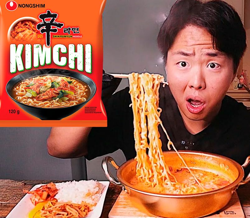 Лапша быстрого приготовления Кимчи Рамен Nongshim / Нонгшим, пачка 120 ...