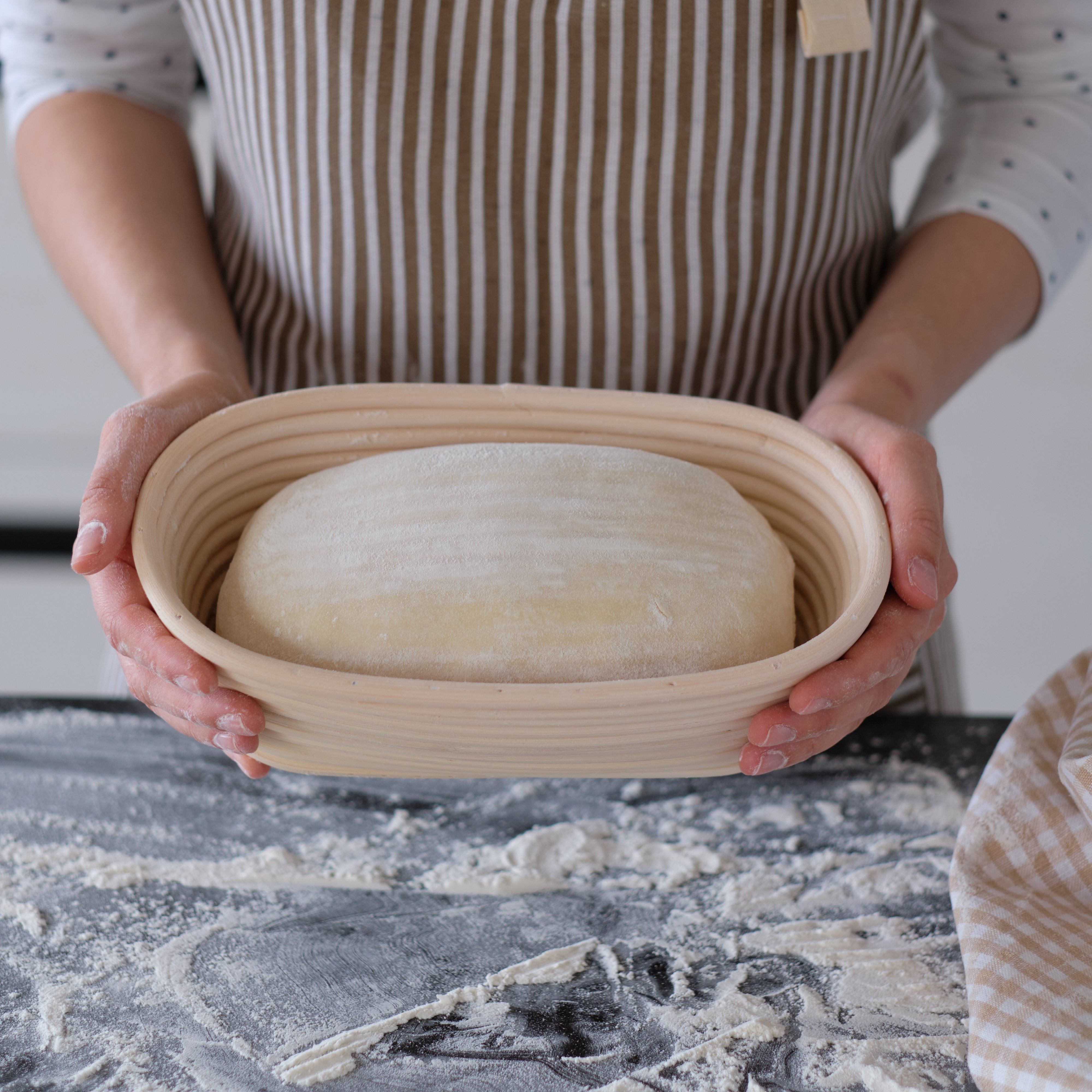 Расстоечная корзина для теста Овал 21х13,5х8 см без чехла. Корзина для ...