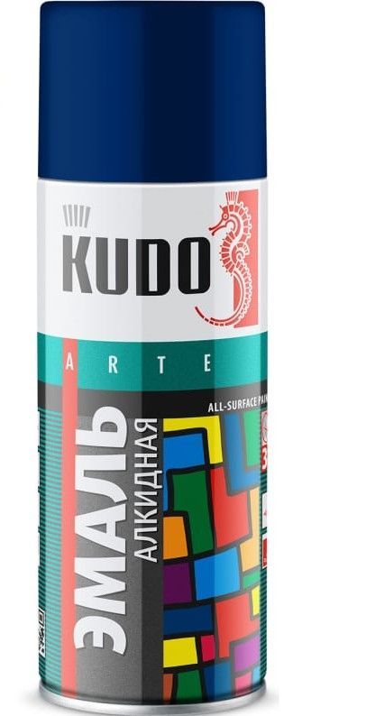 Аэрозольная краска KUDO кудо Гладкая, Алкидная, темно-синий - купить в ...