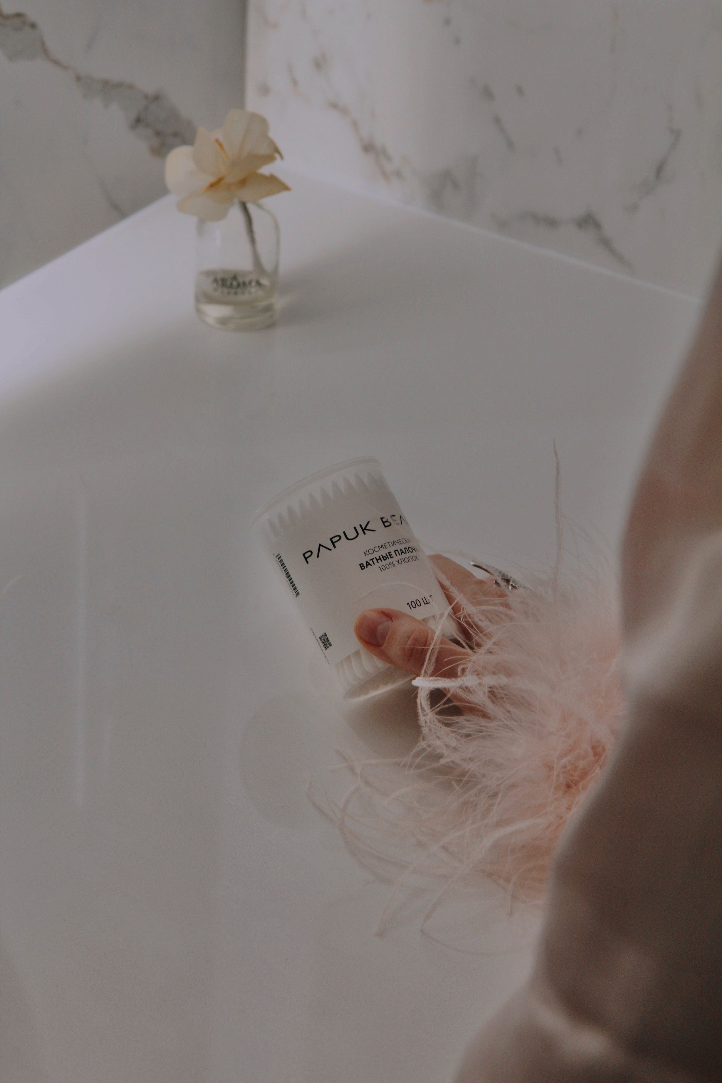 Ватные палочки PAPUK BEAUTY 100 шт, косметические, заостренные для ...