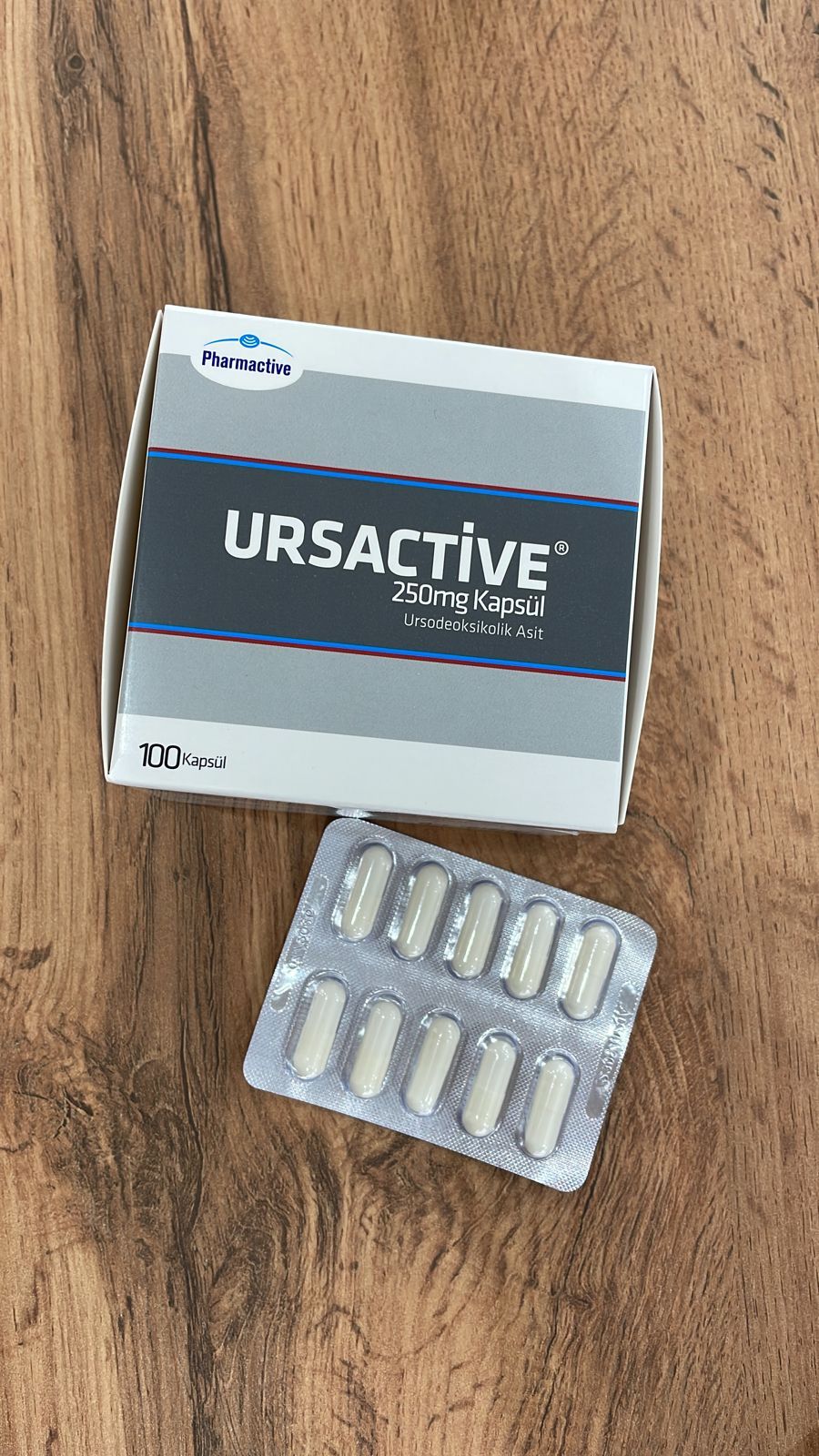 Урсактив URSACTIVE PHARMACTIVE 250МГ 100шт капсул+инструкция/ Турция ...