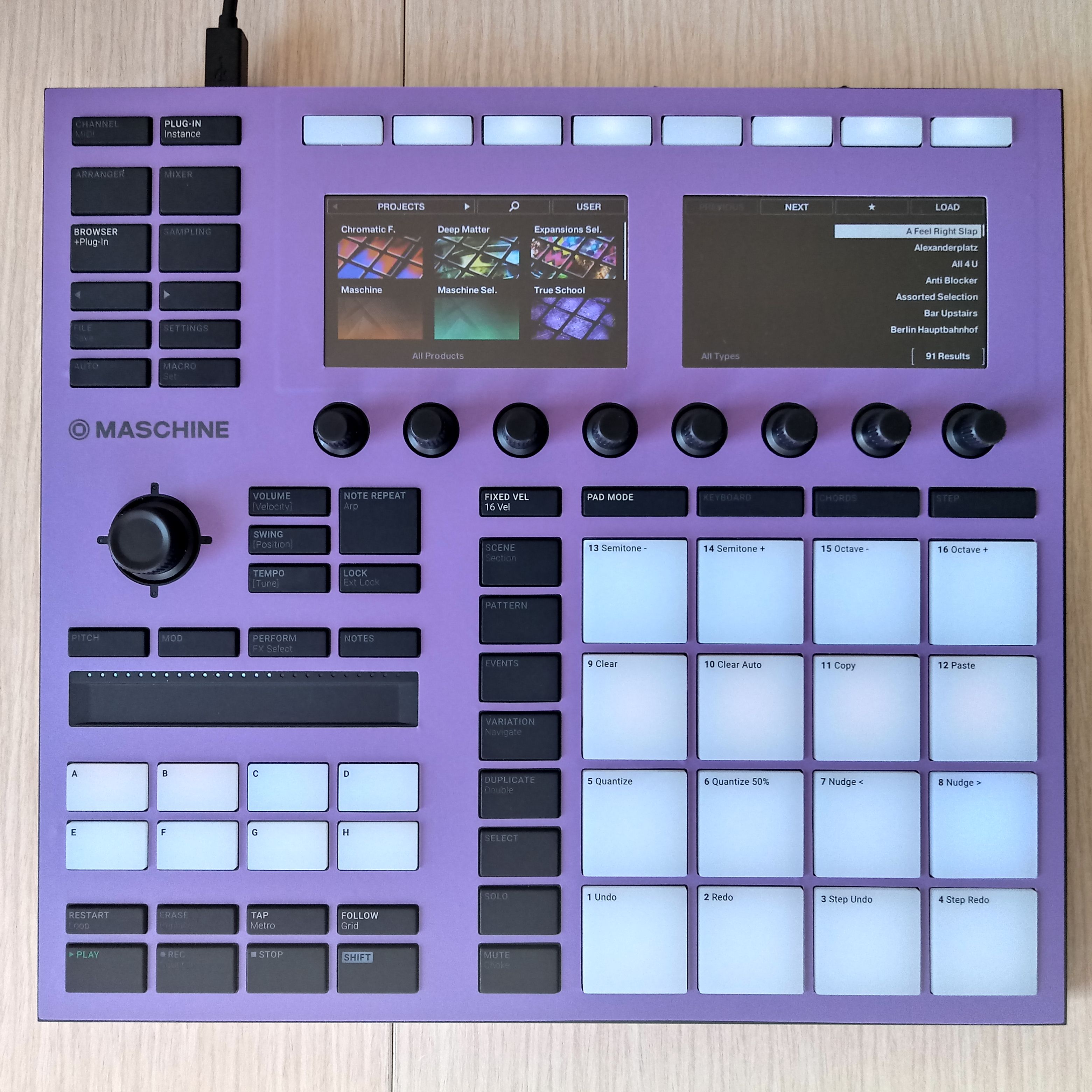 Виниловый скин для Native Instruments MASCHINE MK3 (стиль purple ...