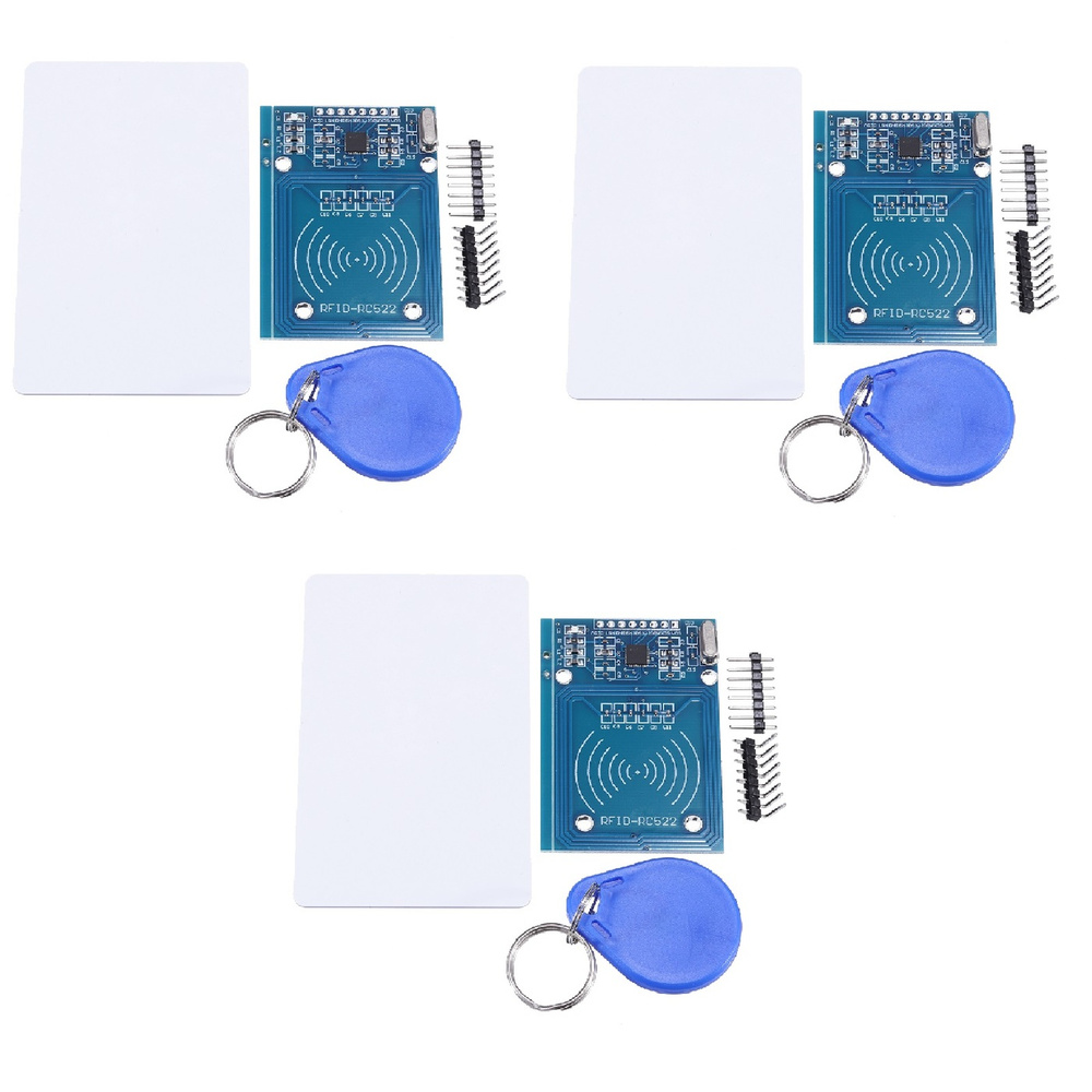 Набор 3шт RFID-модуль RC522 для Arduino + карта + брелок - купить с ...