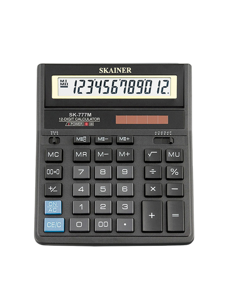 Калькулятор SKAINER настольный большой 157 х 200 х 32 мм, черный ...