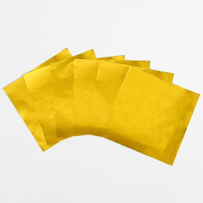 Фольга фантик для упаковки конфет 10 х 10 см золото 100 шт — купить в ...