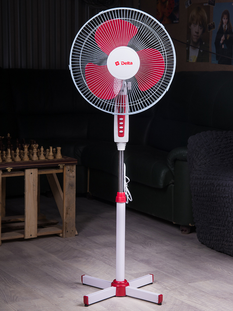 Вентилятор напольный / DELTA DL-003N RED / 45 Вт / LED / Наклон купить ...