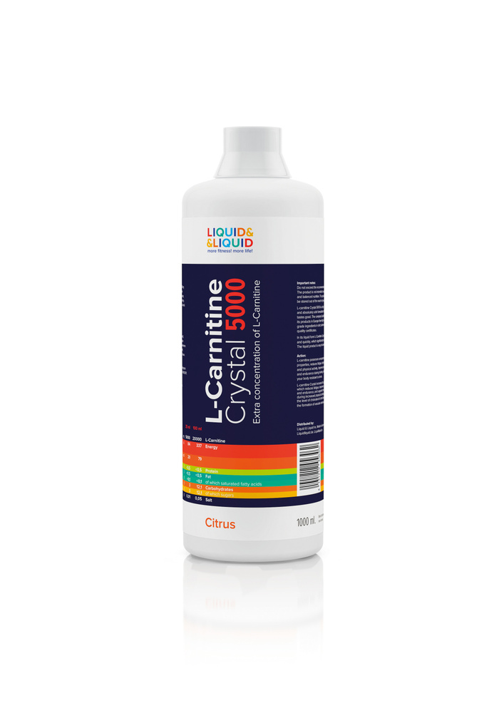 Л-карнитин жидкий концентрат/L-carnitineCrystal 5000 Citrus 1000 ml ...