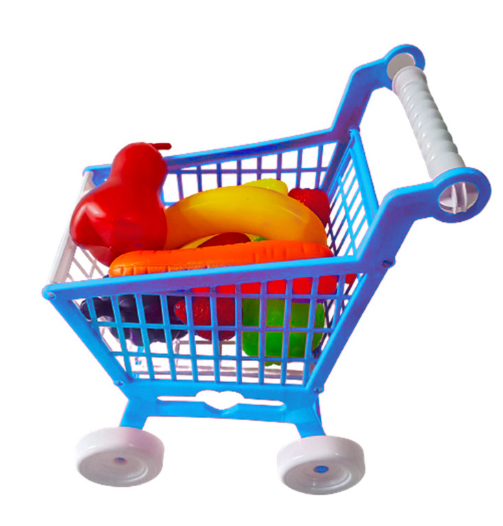 Игровая тележка (корзинка) для продуктов - 20 см - синий цвет - купить с доставкой по выгодным ...