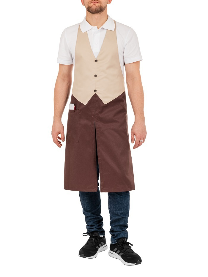 Фартук рабочий мужской Фартук-жилет для официантов, барменов, бариста ...