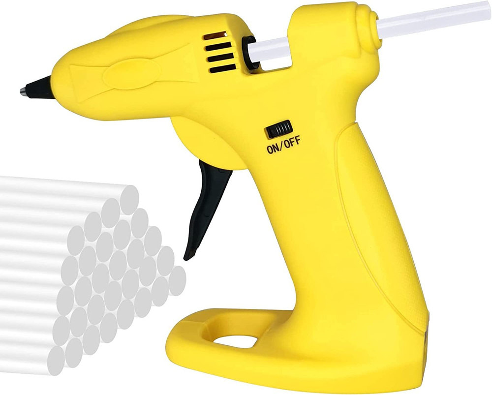 ZeShi , Аккумуляторный пистолет для горячего клея с 30 клеевыми стержнями, беспроводной USB ...