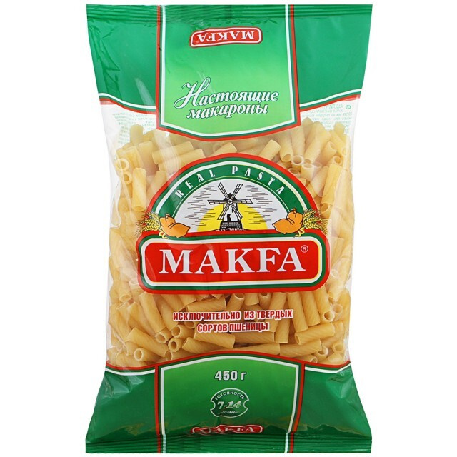 Макаронные изделия Makfa рожки гладкие А высший сорт 400 гр* 3шт - купить с доставкой по ...