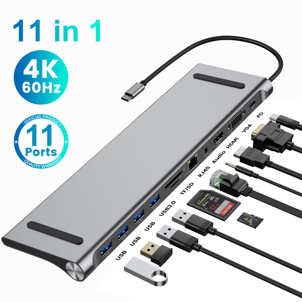 Usb Hub 3 0 Type C Usb Hub разветвитель 11 в 1 Usb хаб Usb C Hub для