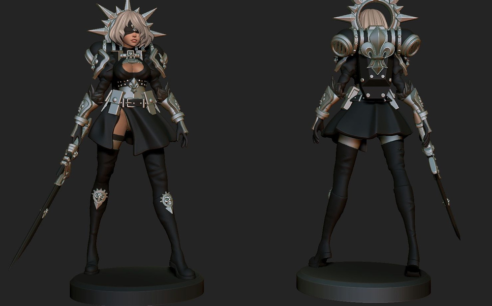 Миниатюра "Сестра Битвы 2B" Warhammer 40000 / 32 мм купить на OZON по ...