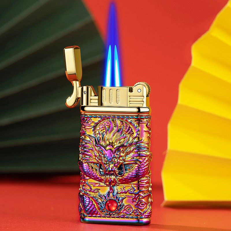 Зажигалка газовая с рельефным рисунком дракона — купить в интернет ...