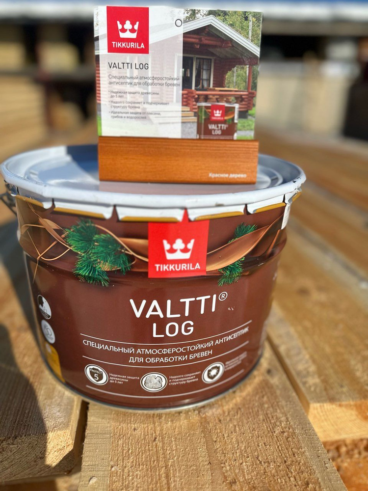 TIKKURILA Valtti Log КРАСНОЕ ДЕРЕВО / RAL 3145 (9 л), пропиточно ...