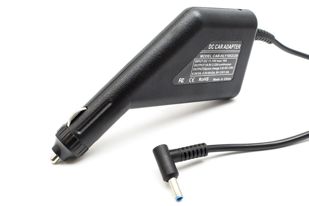 Автомобильная зарядка для ноутбука HP 19.5V 3.33A 65W 4.5x3.0мм ...