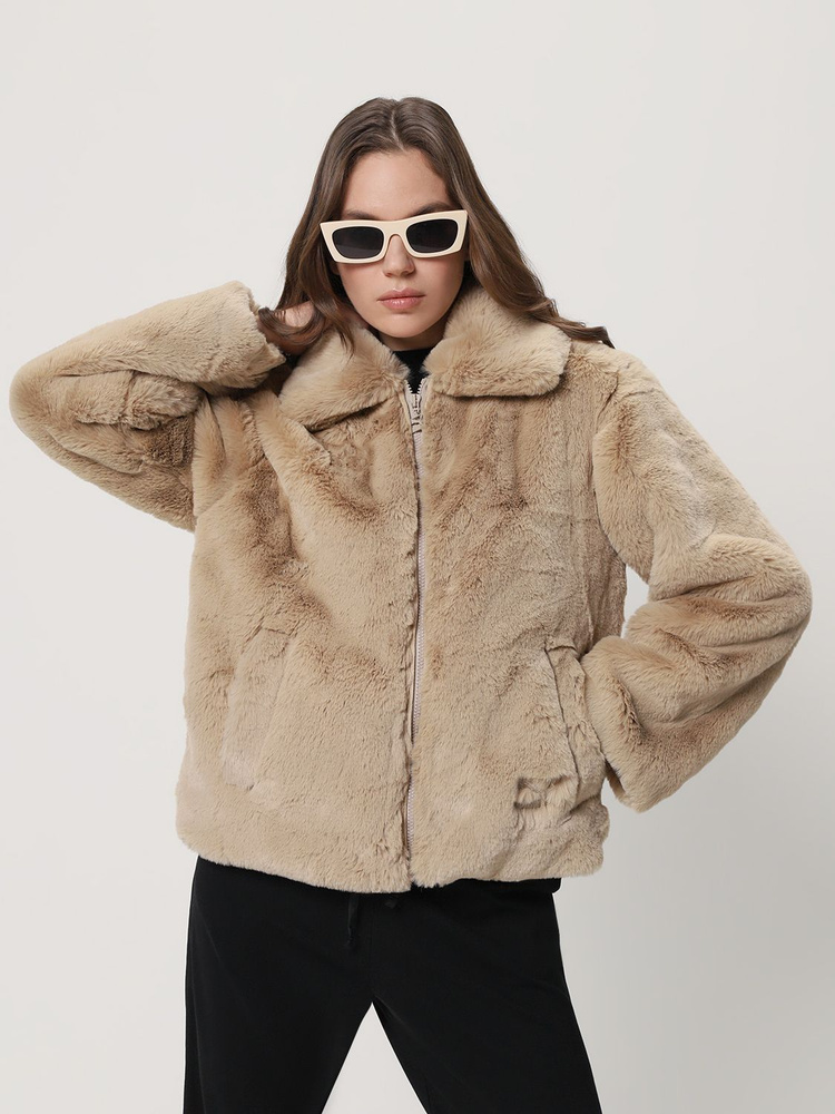 Куртка Женский PUMA бежевый Полиэстер, размер 44, 46 Еврозима Вьетнам ...