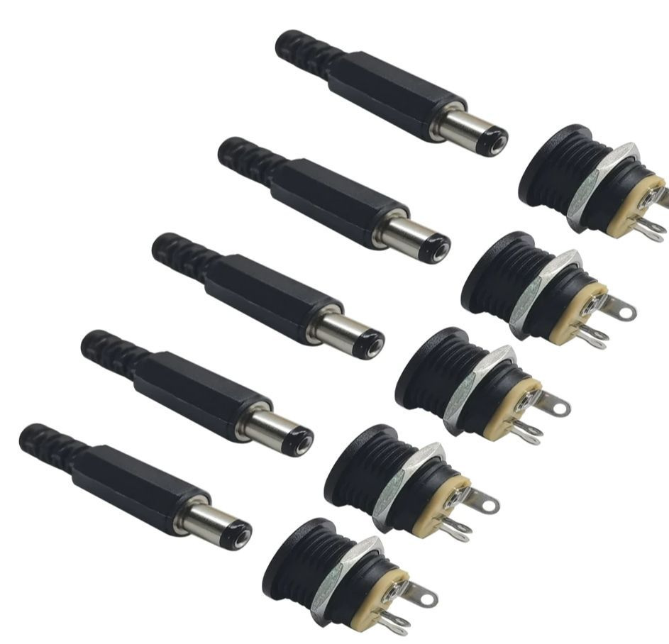 Разъем питания постоянного тока 10 шт 5 пар Dc12в 5 5x2 1 мм Dc022 купить на Ozon по низкой