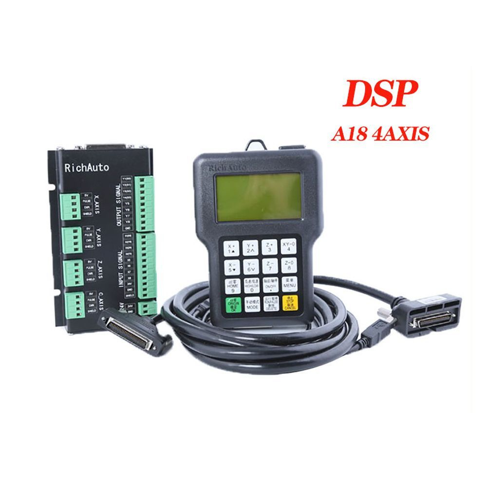 RichAuto DSP A18 4-осевой контроллер с ЧПУ A18s A18e USB Linkage Система управления движением ...
