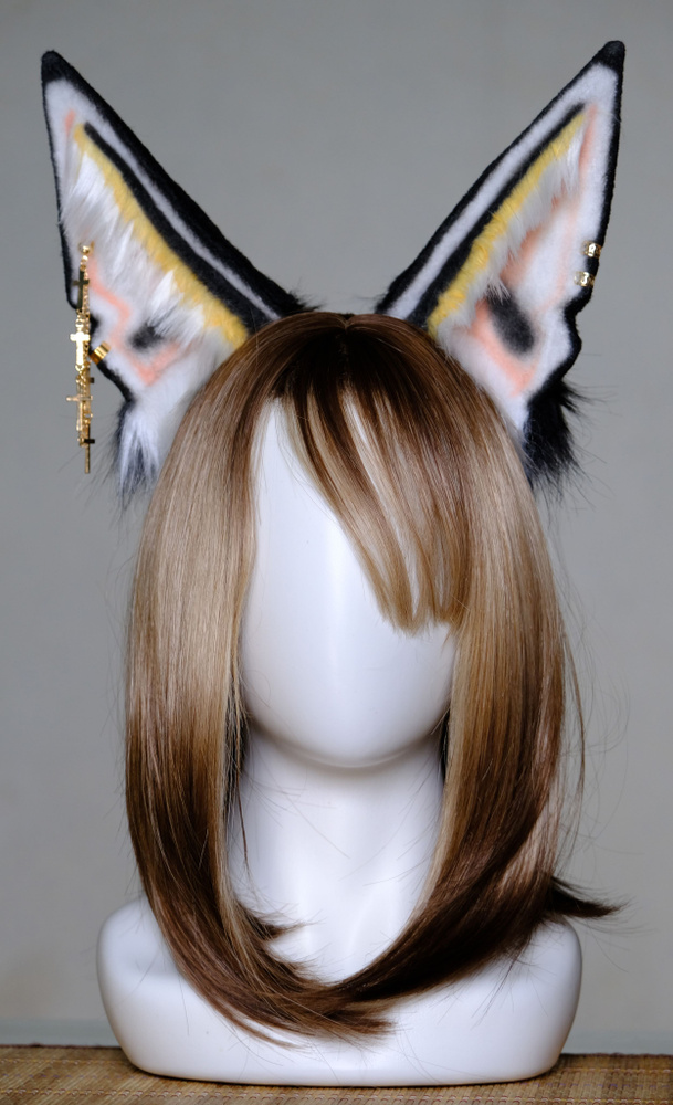 Ободок Аниме Ушки кошки большие с цепочками гнущиеся купить c доставкой ...