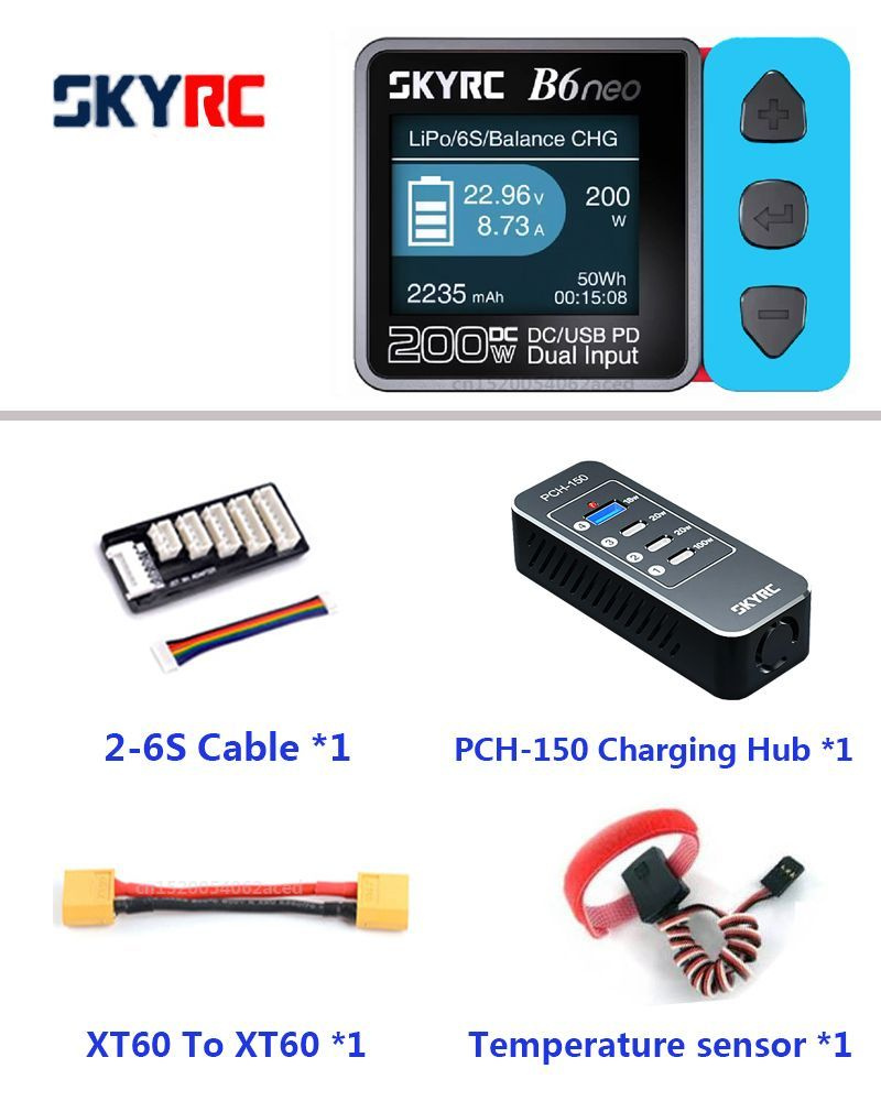 2023 SKYRC B6neo Smart Charger DC 200 Вт PD 80 Вт Зарядное устройство ...