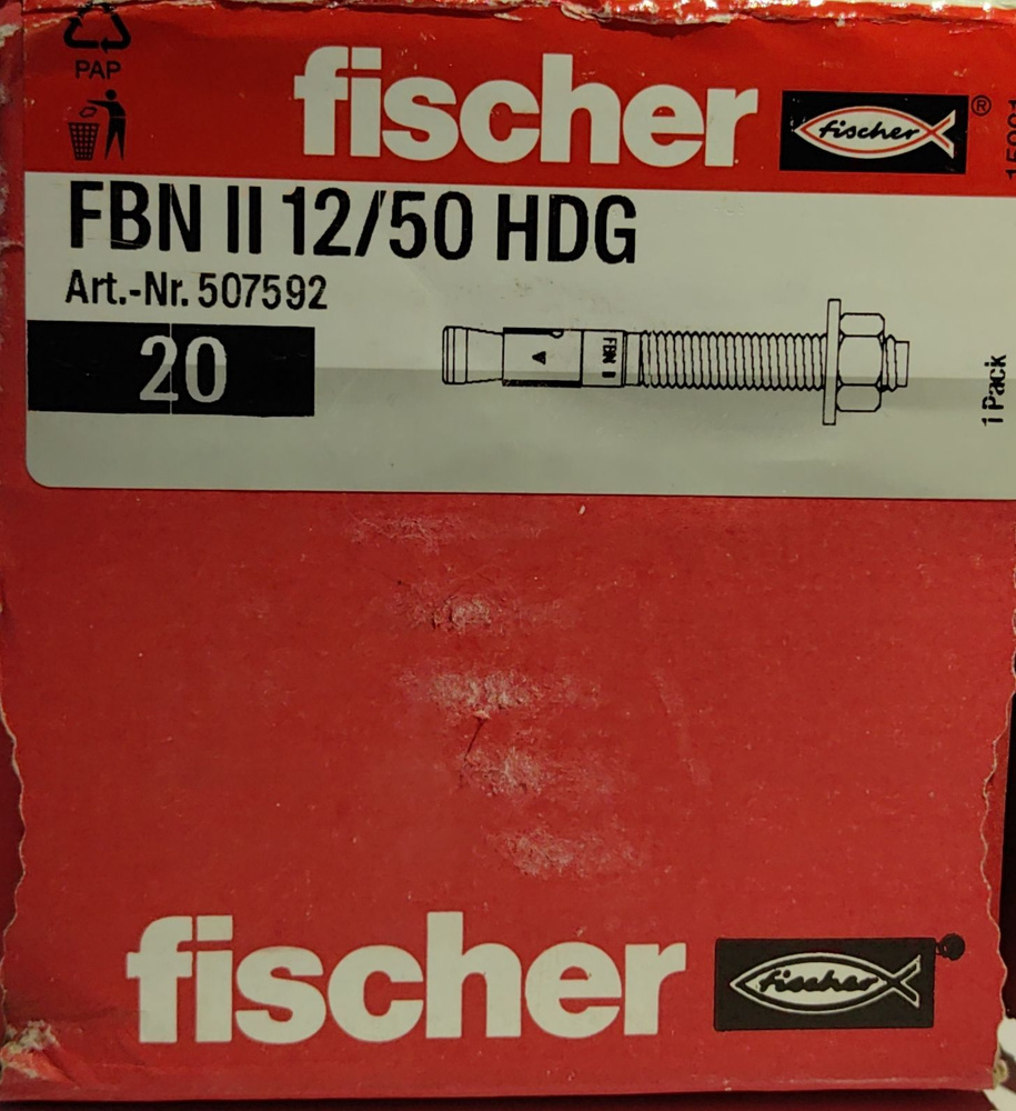 Анкер клиновой Fischer FBN II 12/50 HDG - купить по выгодной цене в ...
