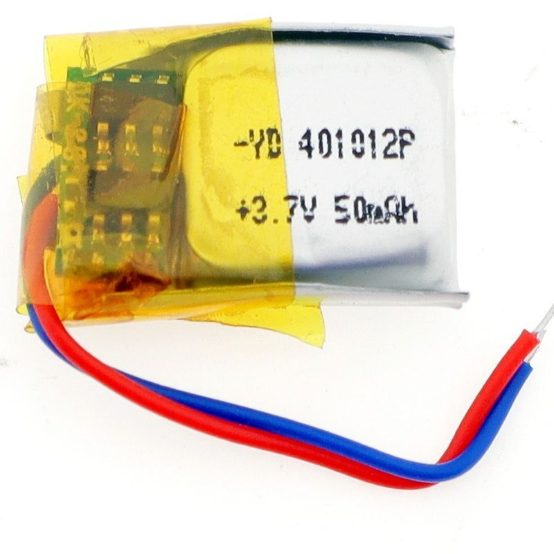 Аккумулятор мини LP401012-PCB-LD 3.7V 50mAh Li-Pol; 4.0*10*12мм литий ...